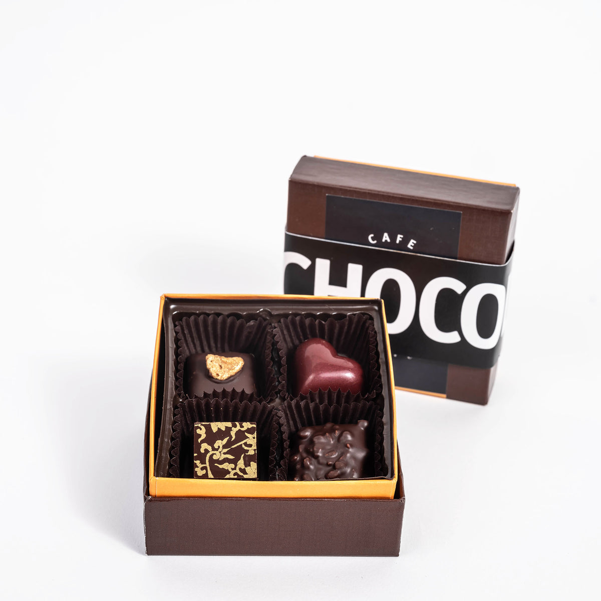 Four Piece Gourmet Chocolate Gift Box : Cafe Chocolat